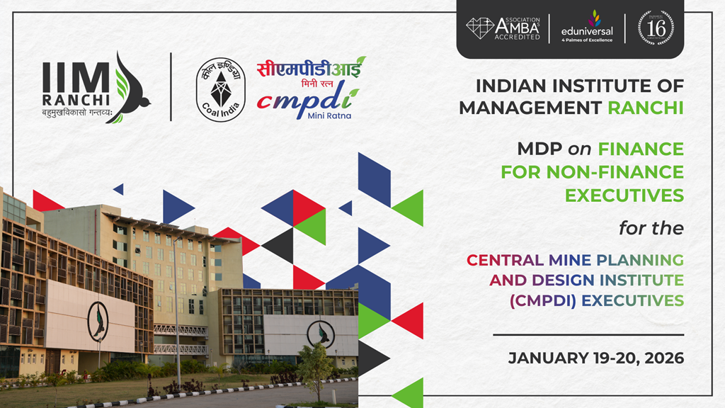 2 Days MDP on Finance for Non Finance for CMPDI Executives - IIM Ranchi